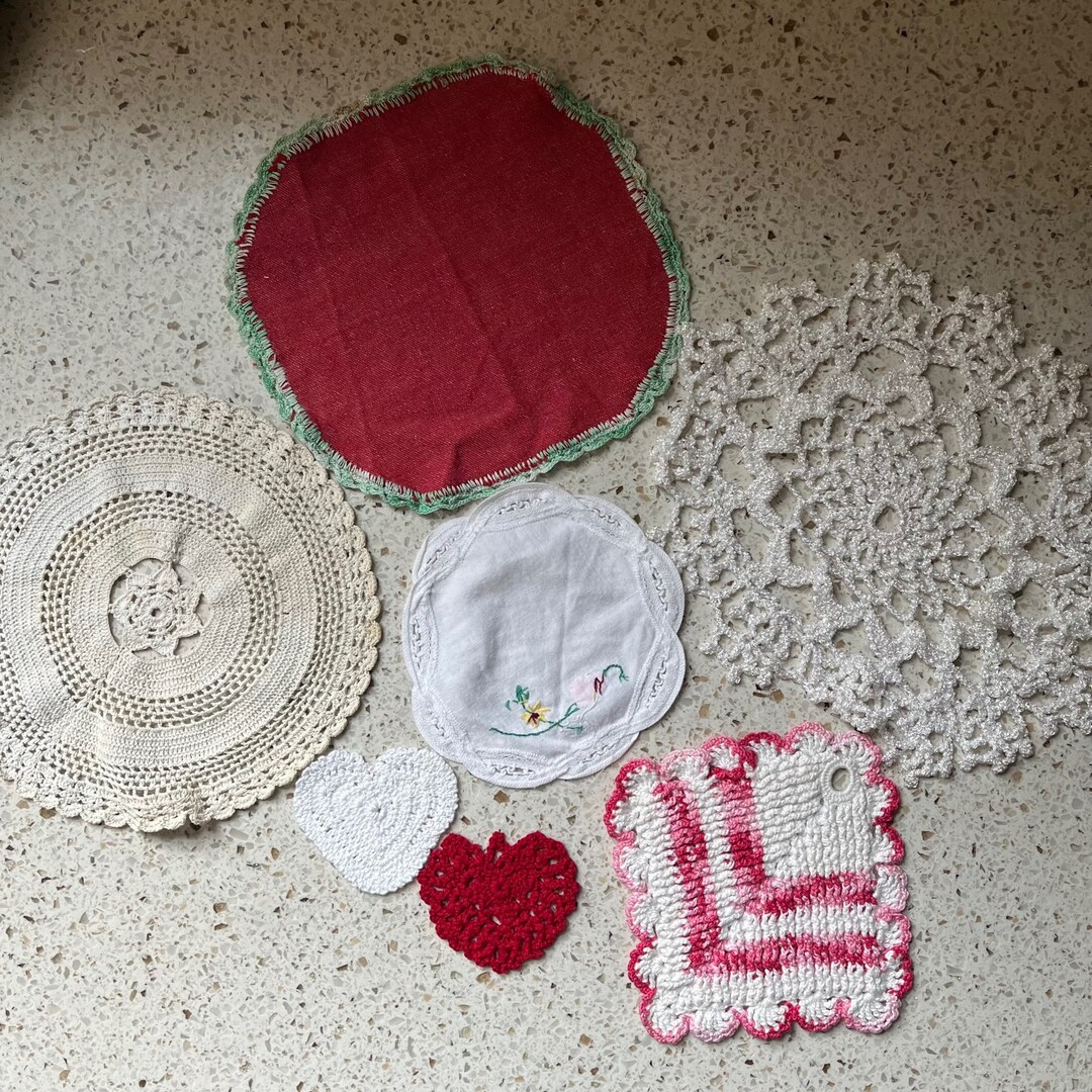 7 Doilies. Ivory Vintage Doilies. Victorian Doily. Tea Party Favor ...