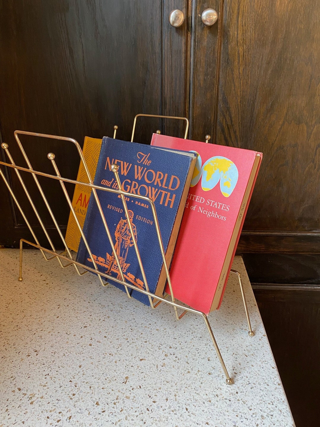 MCM Magazine Rack. Vintage Chrome Blanket Holder. Vintage Storage for ...