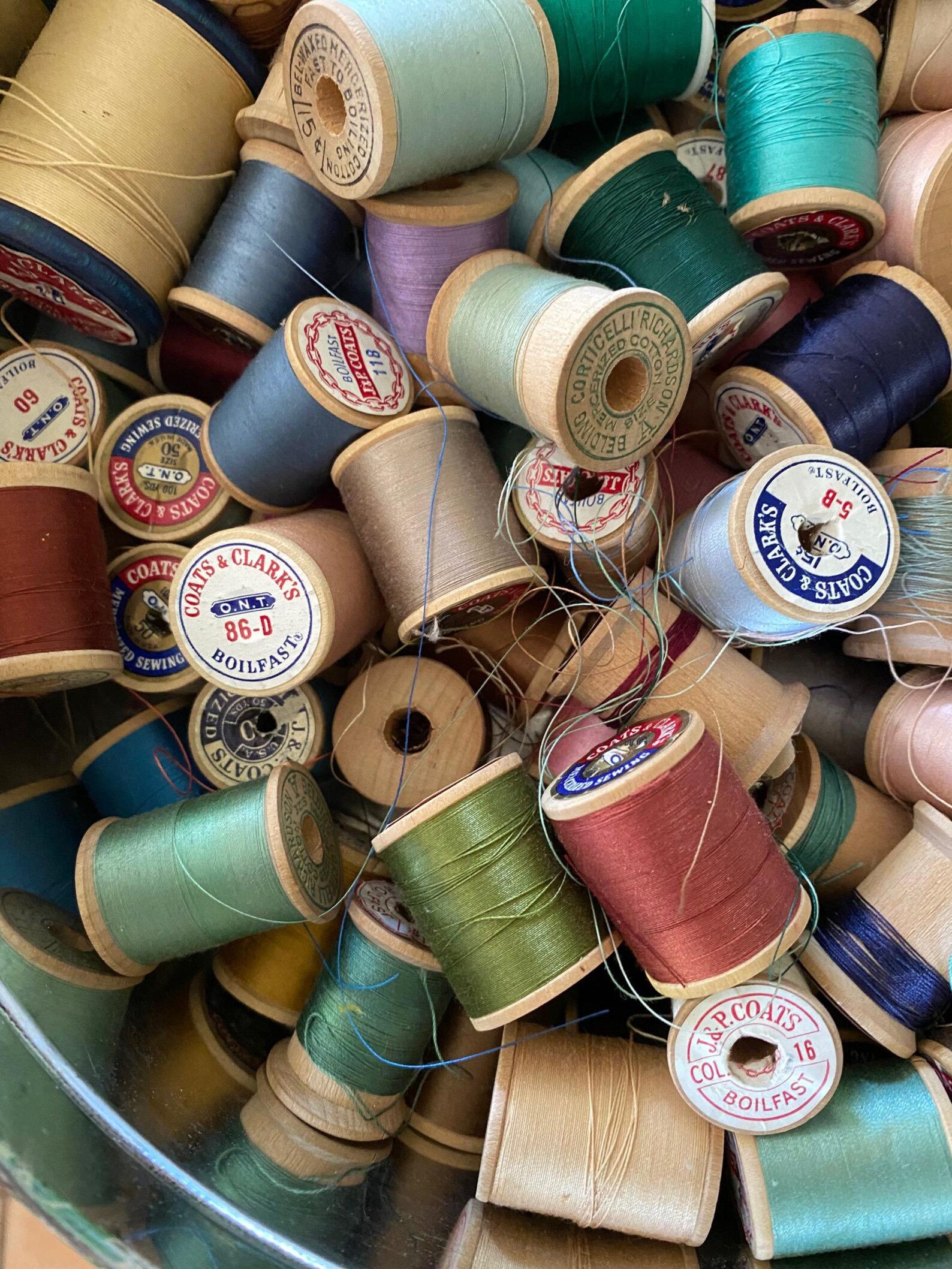 Old Colorful Spools. Many Colors Wood Spools Thread. Buy Few or All. - Etsy
