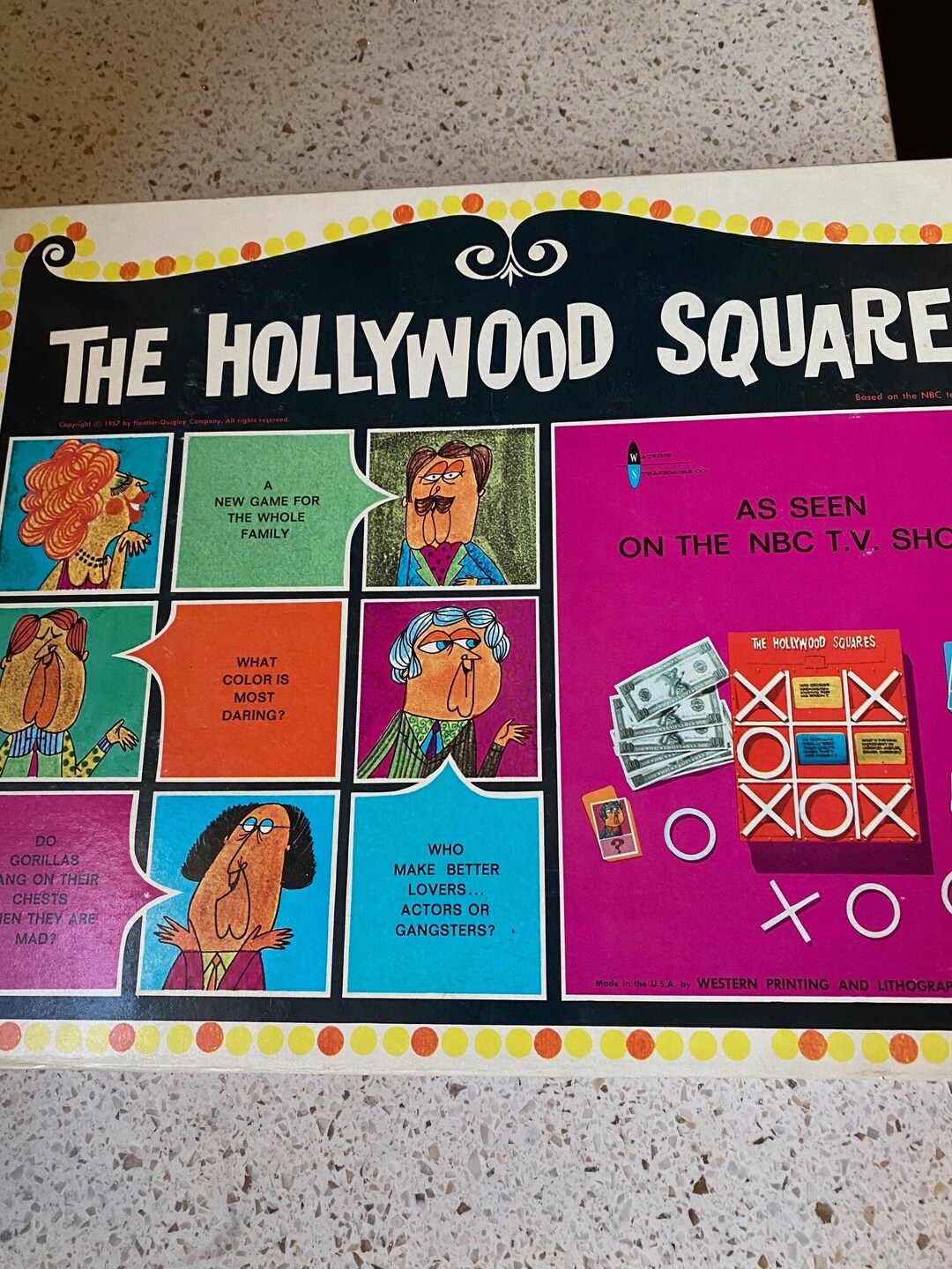 The Hollywood Square Board Game. Game Room Decor. Vintage 1967 TV Board ...