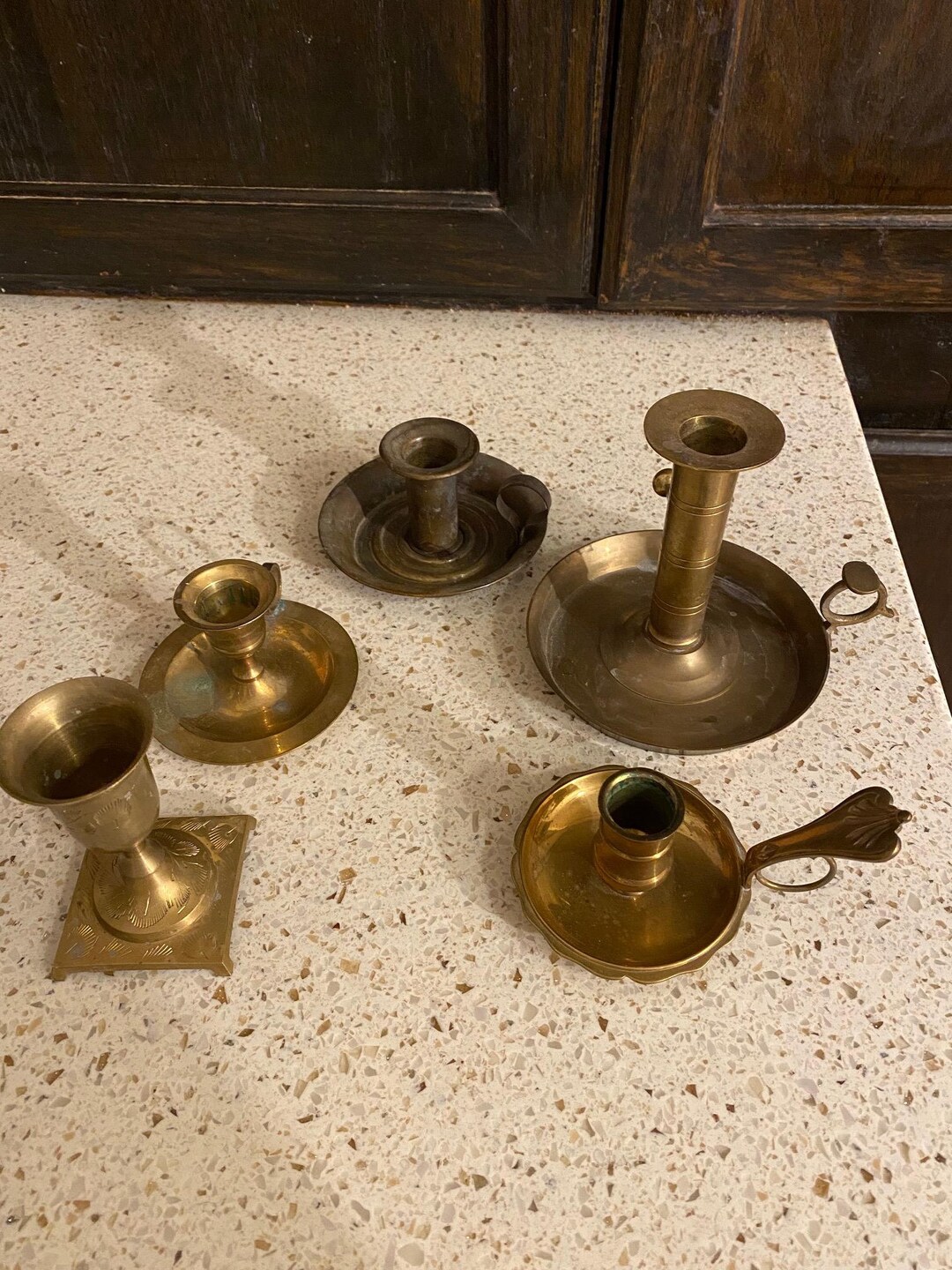 Choice Brass Candlestick. Wide Base Candlestick. Vintage Brass ...
