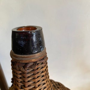 Large Demijohn Bottle. Wicker Wine Jug. 17 Inches Tall X 8.5 Inches ...