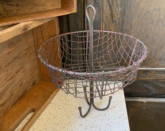 Vintage Coal Miner's Metal Wire Basket "kaspar Wire Works Shiner, Texas ...