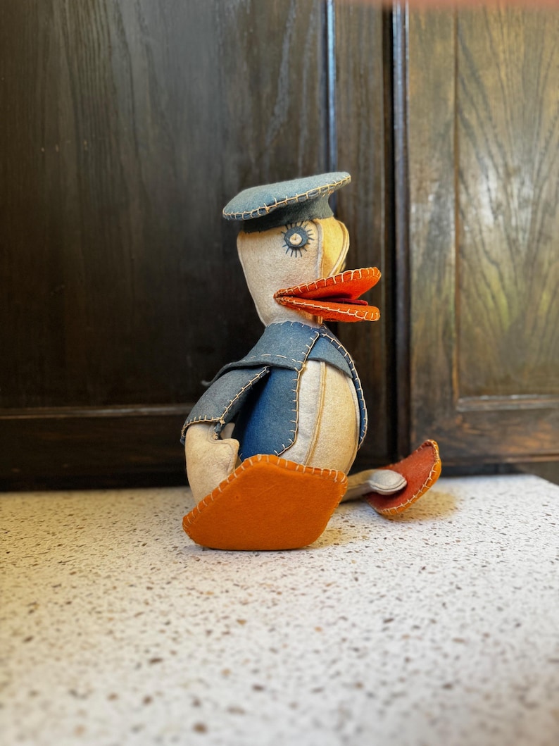 Antique Donald Duck. Antique Stuffed Duck Blue Star Jacket. Handmade ...