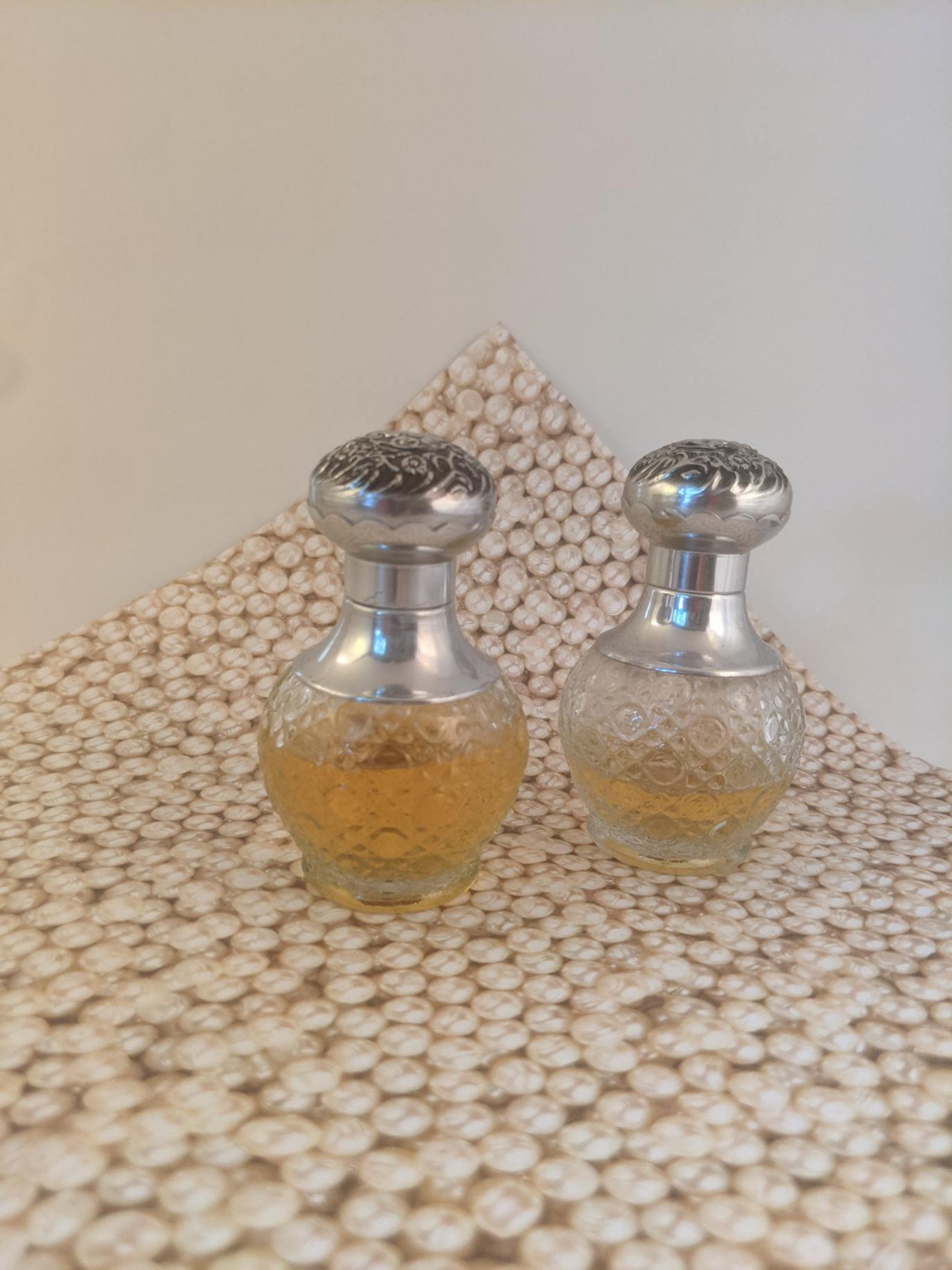 2 Silver Perfume Bottles. Avon Ornate Silver Bottles W - Etsy