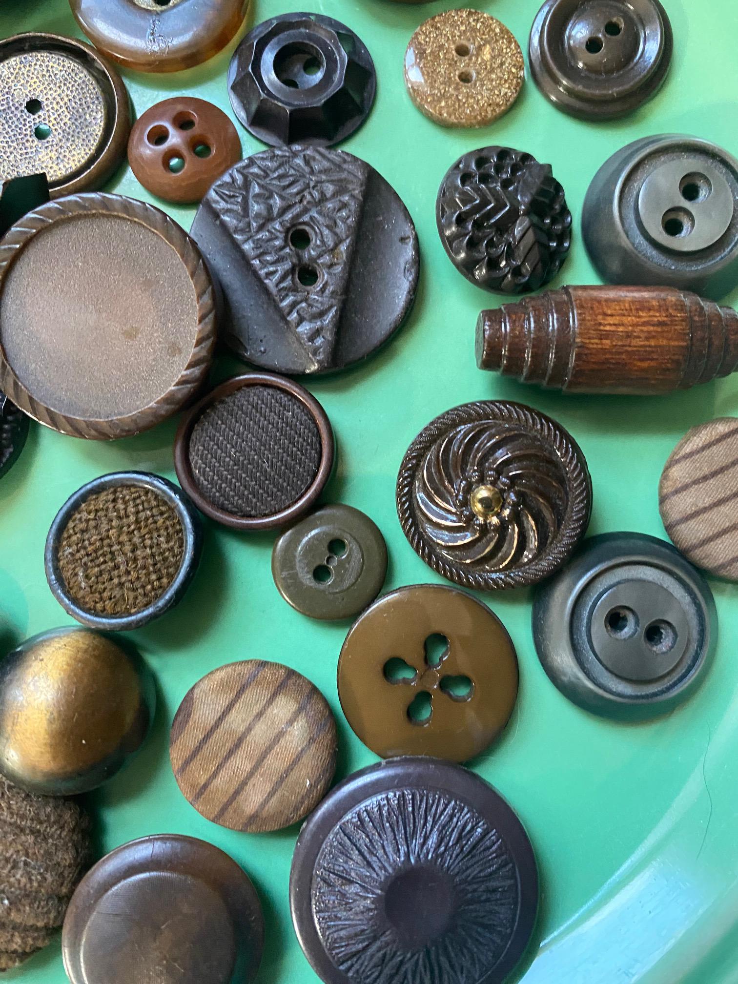 Unique Brown Buttons. Vintage Brown Buttons. Sold in Sets of 10 ...
