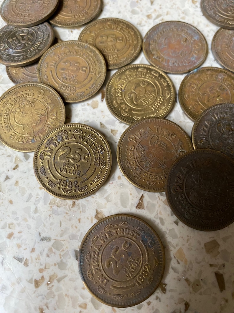 80s Chuck Cheese Token. Vintage Pizza Coins. Token - Etsy
