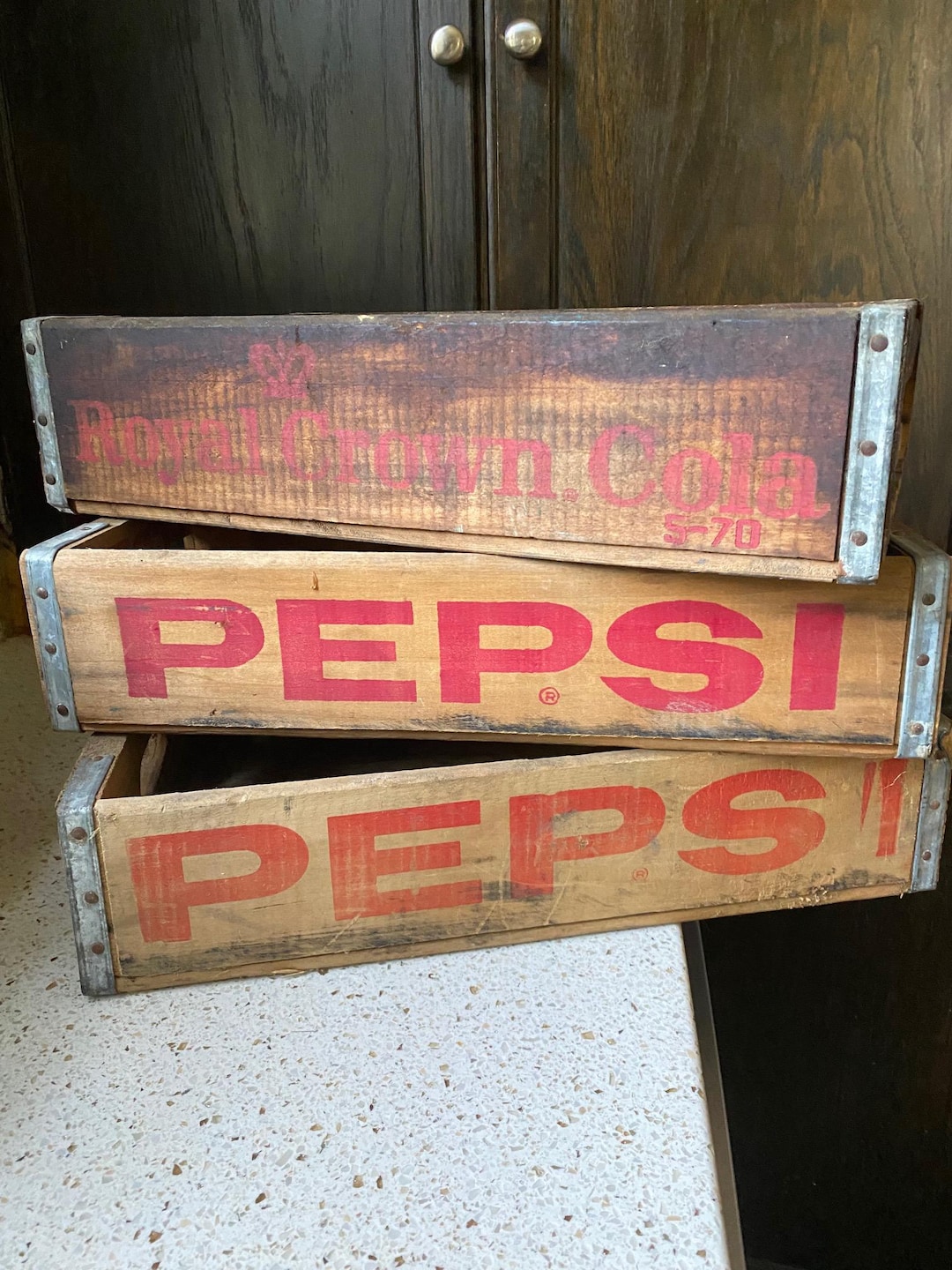 Wooden Pepsi Crate. Diet Rite Cola Crate. Vintage Crate With Handles ...