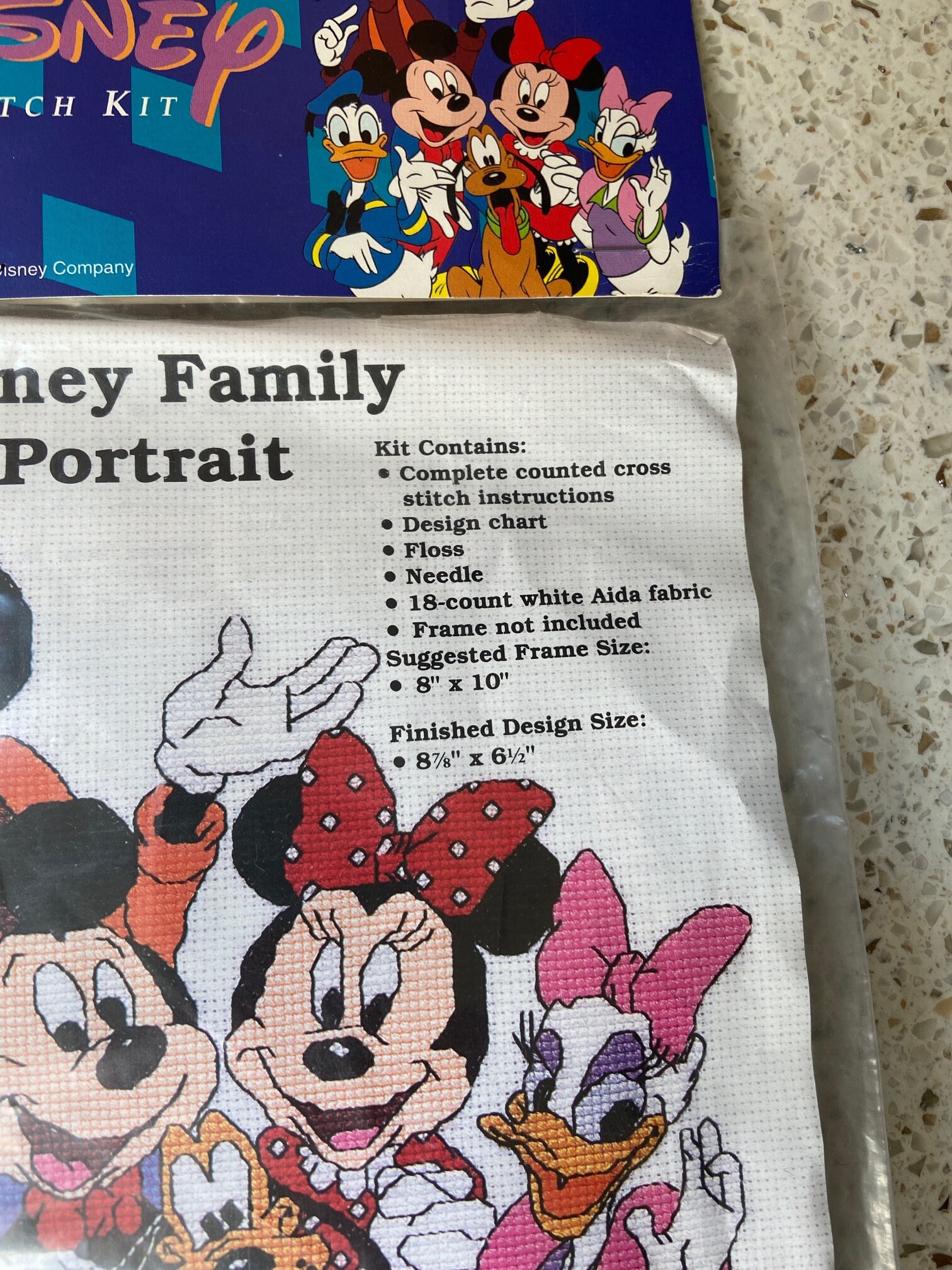Disney Stitch Kit. Disney Family Portrait Design Fabric - Etsy