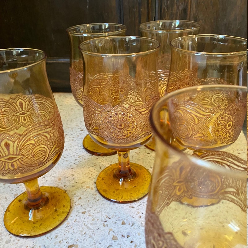 Amber Glassware - Etsy
