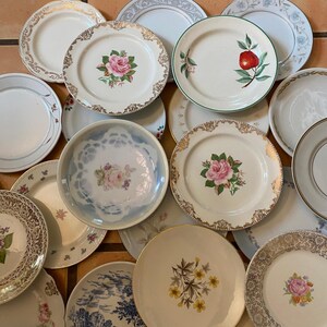 Set Small China Plates. Mix Match Dessert/cake Plates. Vintage Retro ...