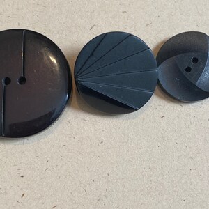 Vintage Deco Buttons. Black Vintage Art Deco Buttons. Various Designs ...