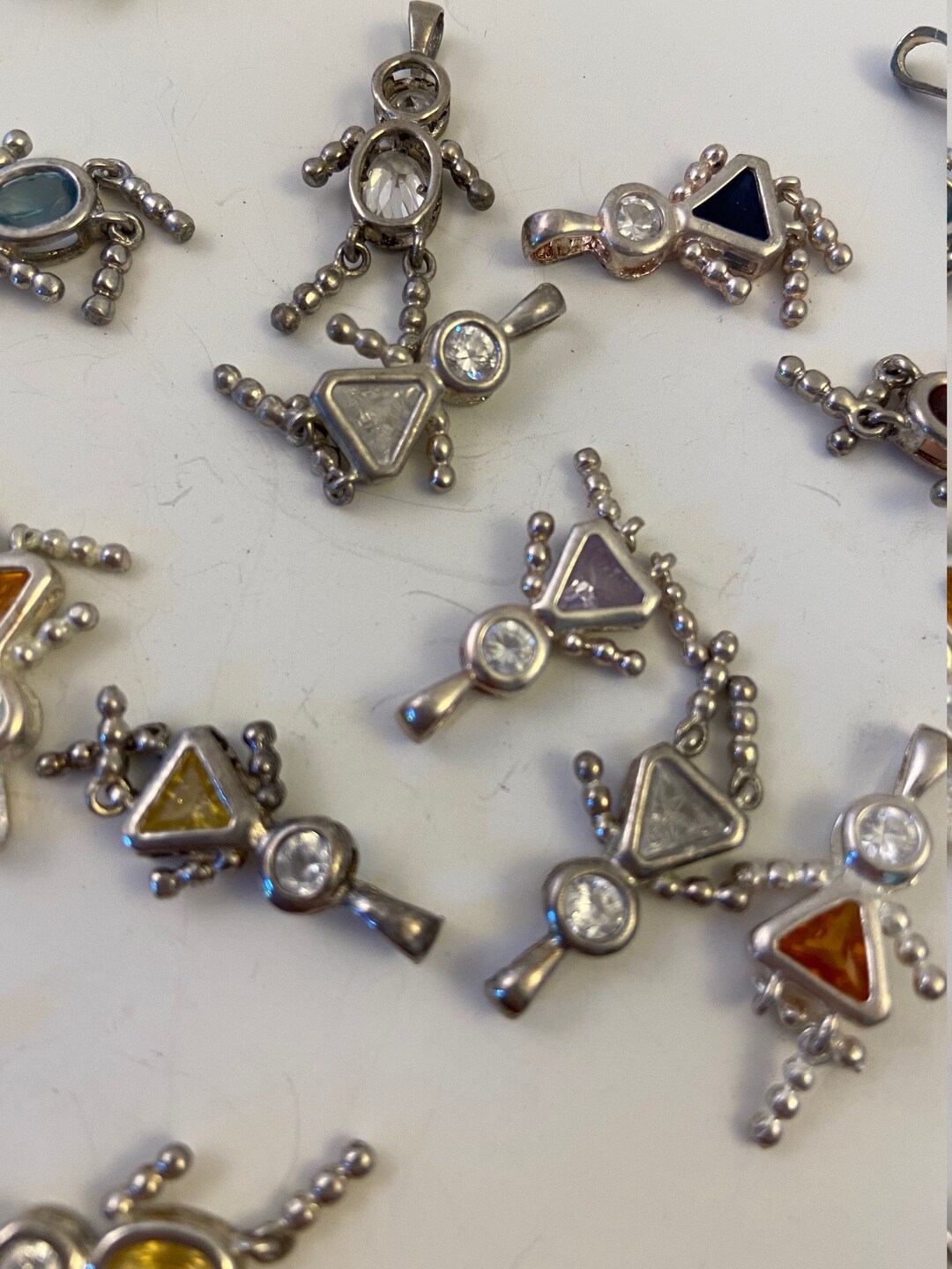 Birthstone Babies. Birthstone Pendants, Boy and Girl. Birthstone Charms ...