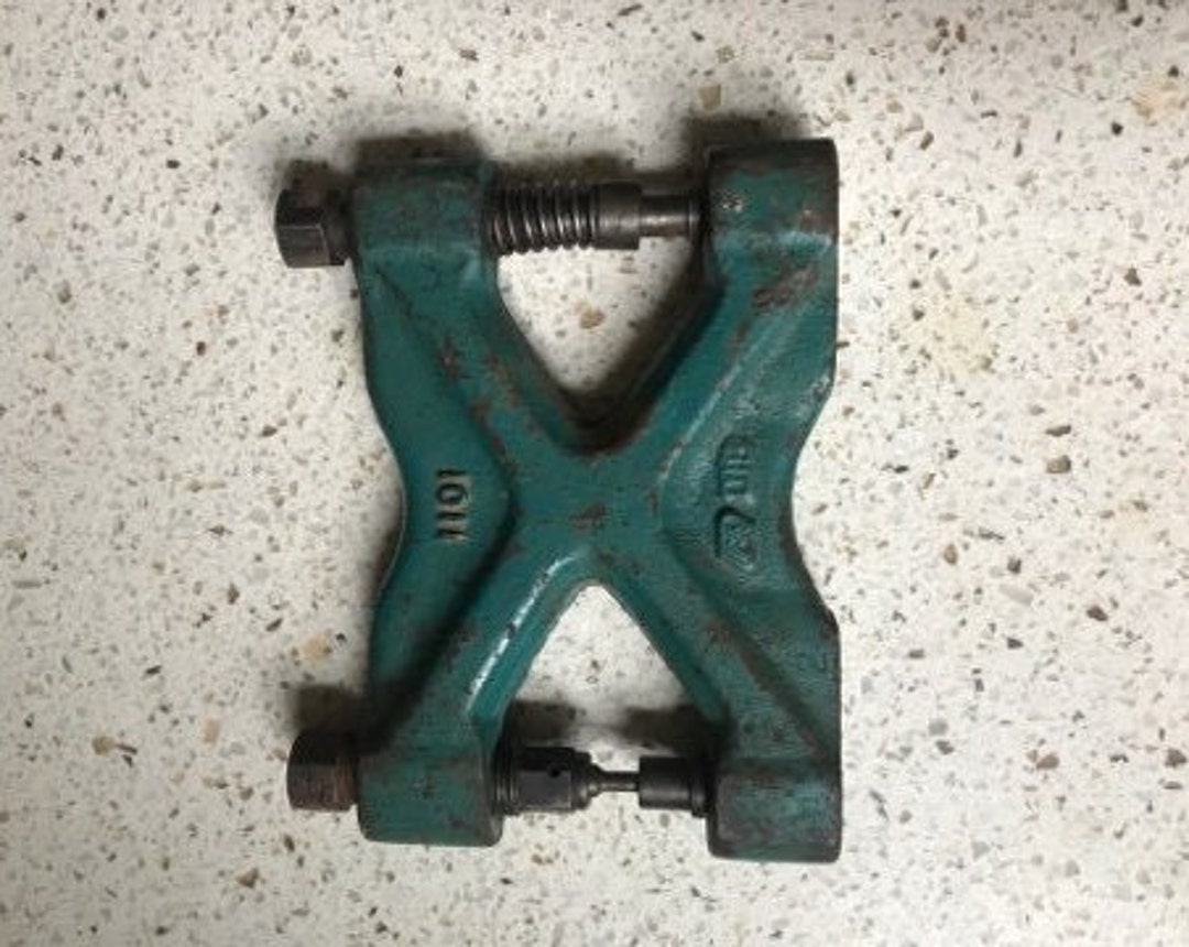 Antique Rivet Setting Tool. Vintage Iron Press Punch Hand Tool. Heavy ...