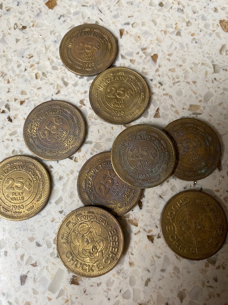 80s Chuck Cheese Token. Vintage Pizza Coins. Token - Etsy