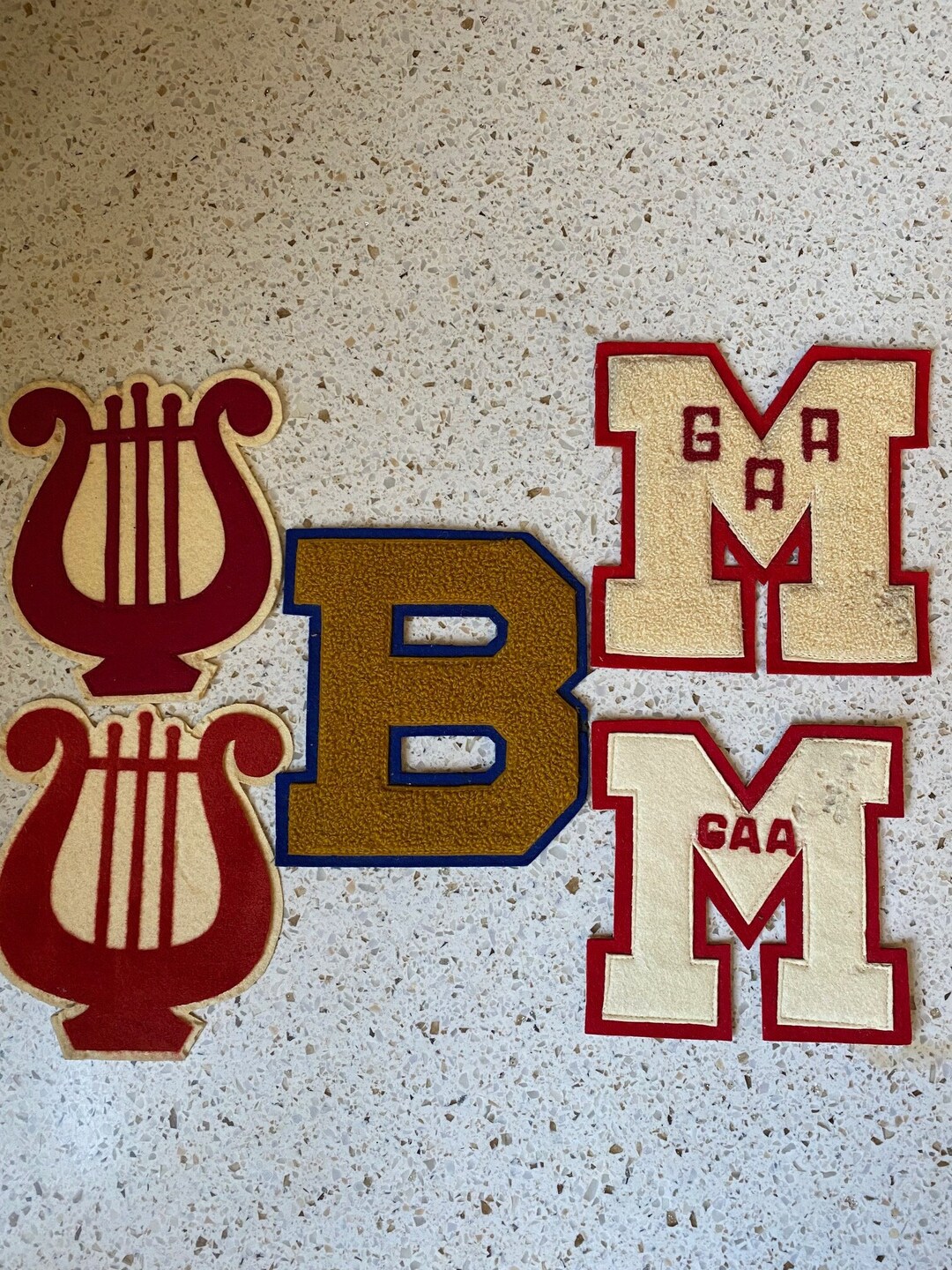 Vintage Varsity Letters. Vintage Chenille School Patches. High School ...