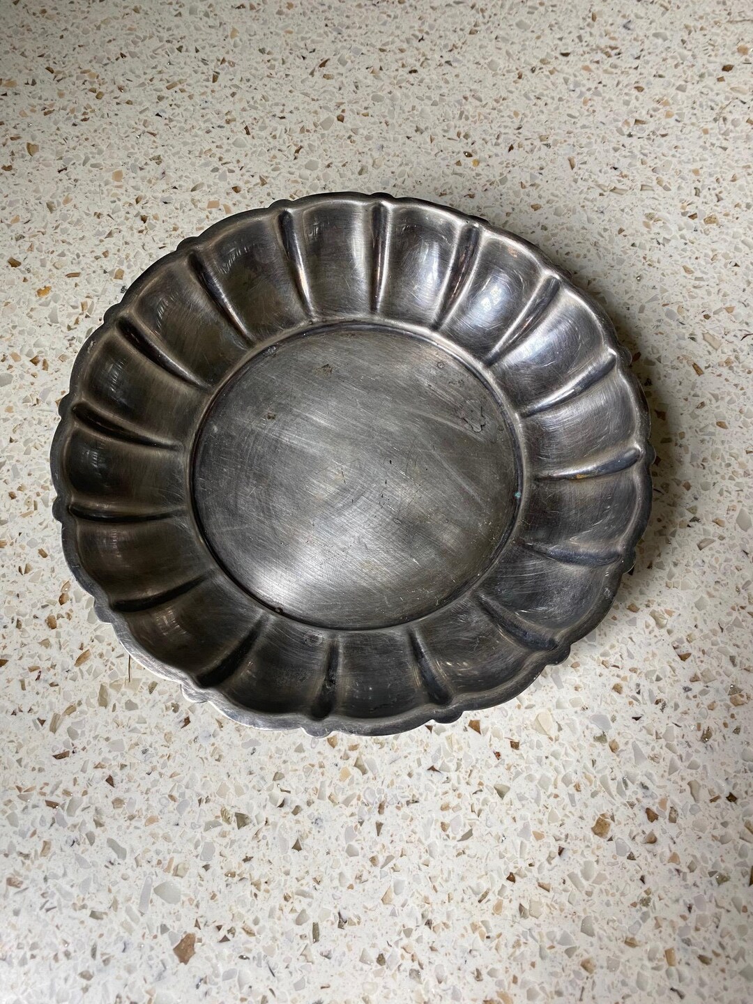 1 Small Scalloped Bowl. Gorham Small Silver Bowl. Fluted Edge Silver ...