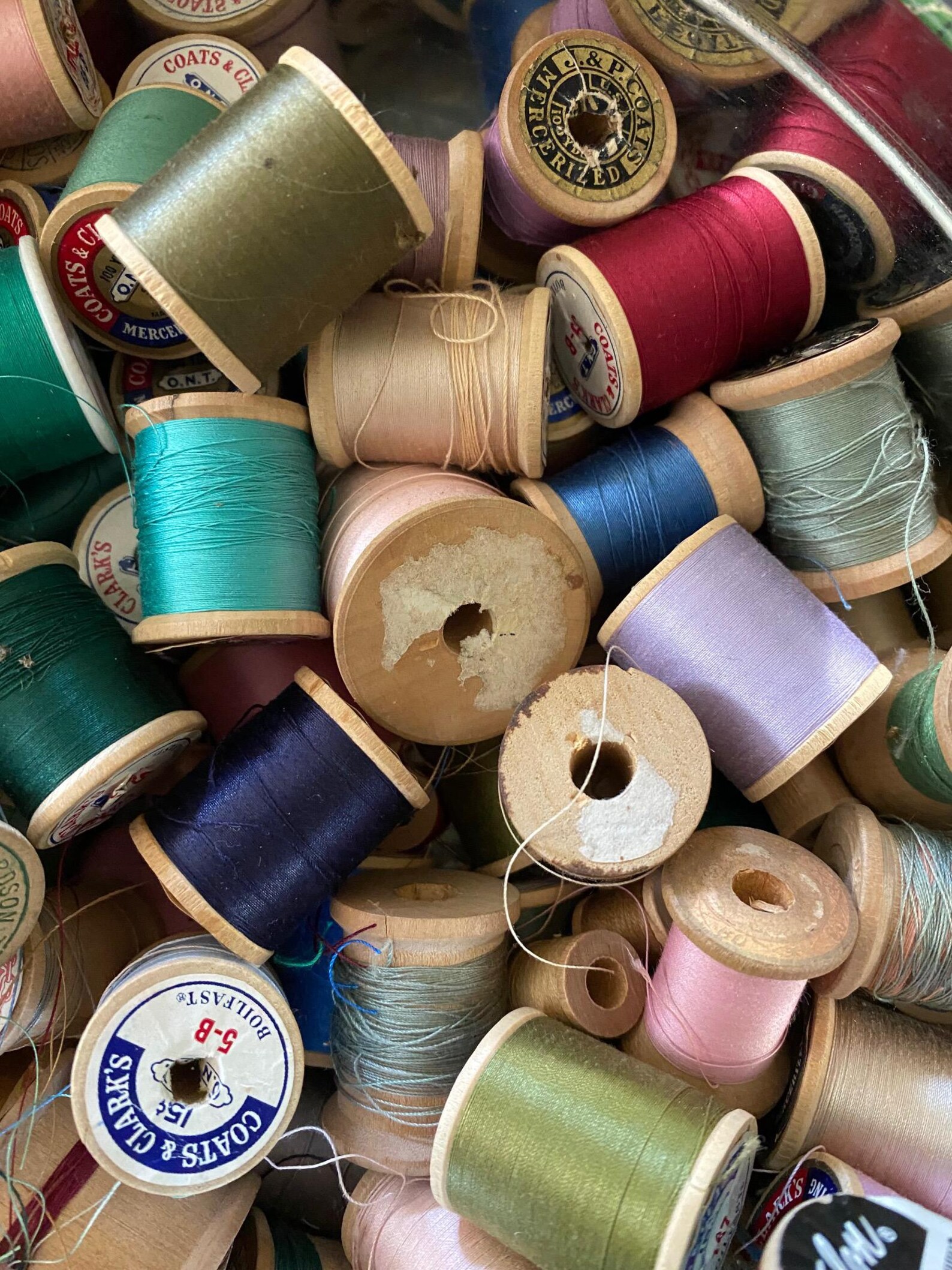 Old Colorful Spools. Many Colors Wood Spools Thread. Buy Few or All. - Etsy