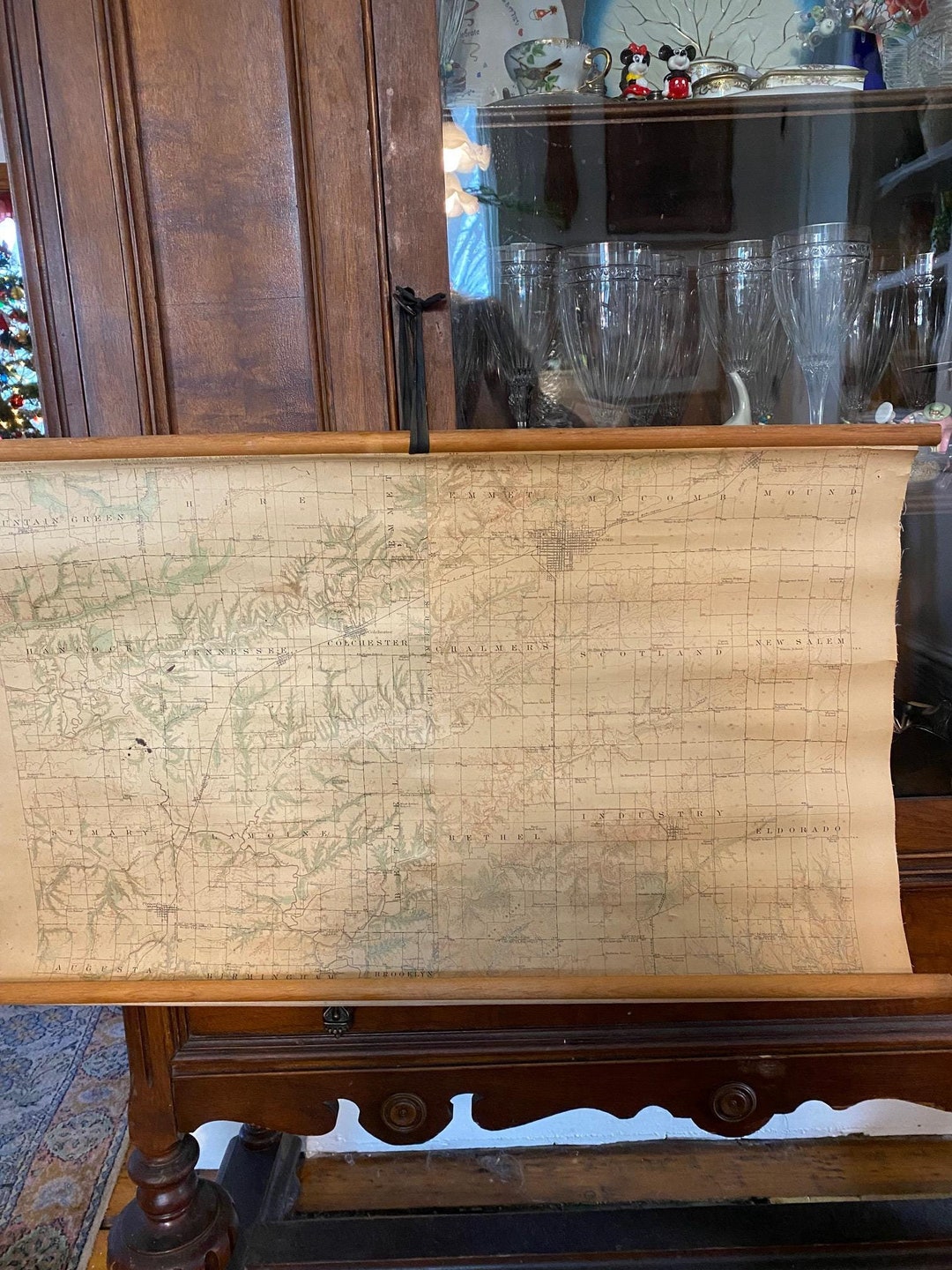 Antique Geological Map, Illinois Colchester Quadrangle Map, Vintage Map ...