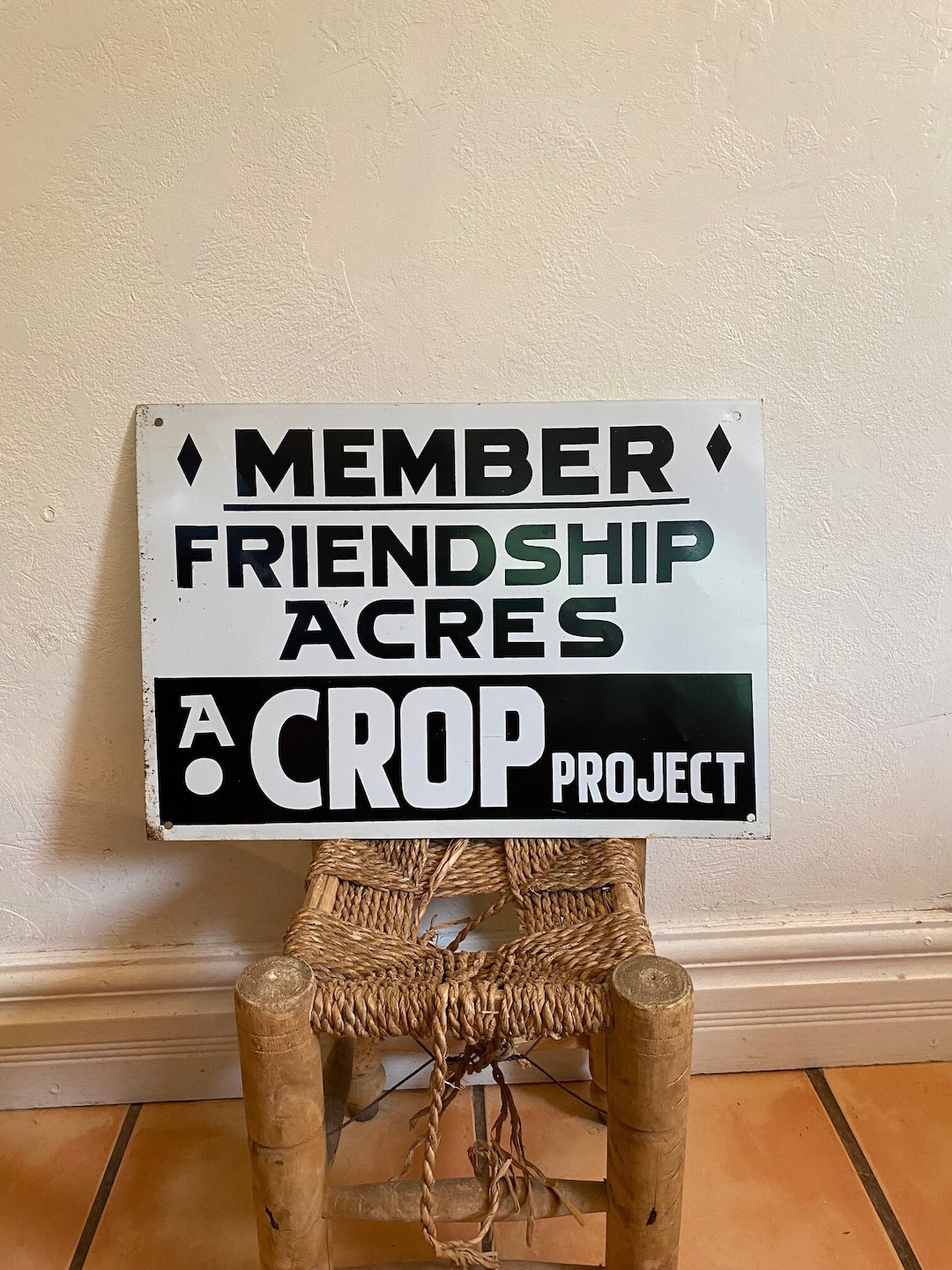 Vintage Farm Sign. Authentic Friendship Acres. Farming Sign. Crop ...
