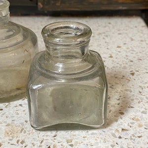 4 Old Ink Bottles. Sheaffer's Ink Bottle. Glass Fountain Pen Holder ...