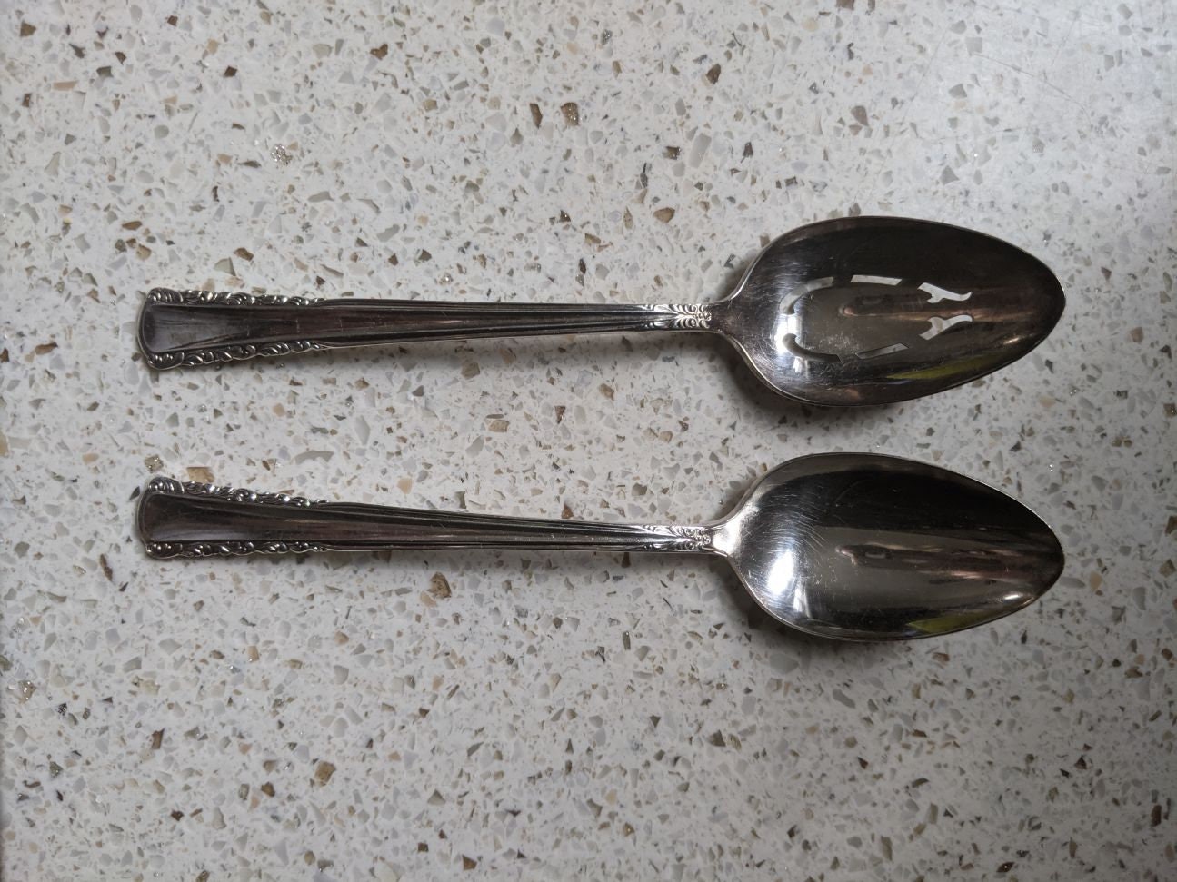 2 Silver Plate Serving Spoons. Holmes & Edwards Silver Plate | Etsy