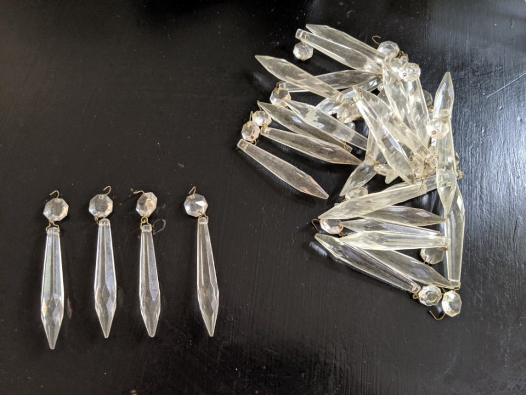 31 Vintage Crystal Prism. Lamp Prism. Nursery Window Light. Christmas ...