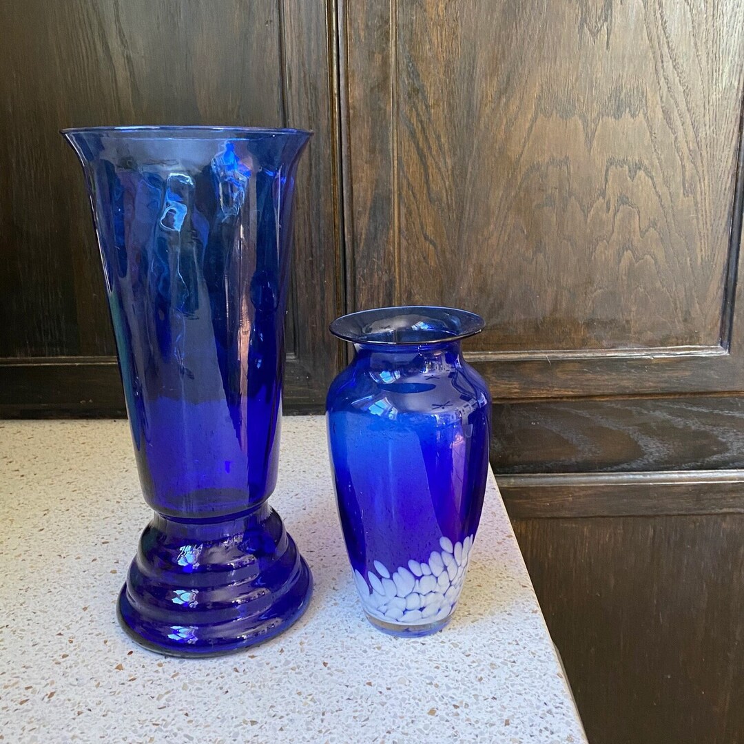 Indigo Blue Vases. Indigo White Cloud Vase. Infused White Blue - Etsy