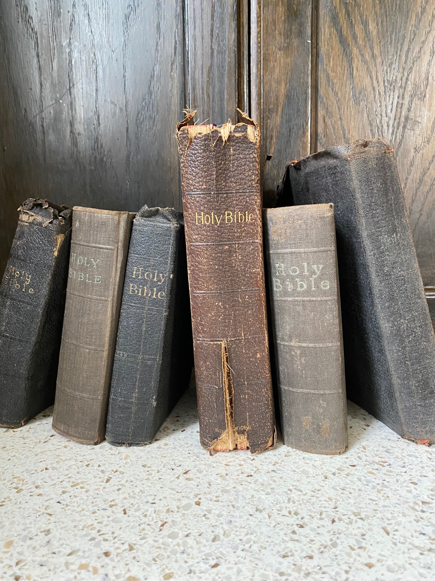 Antique Leather Bible. Small Worn Bibles. 1800, 1900s Antique ...