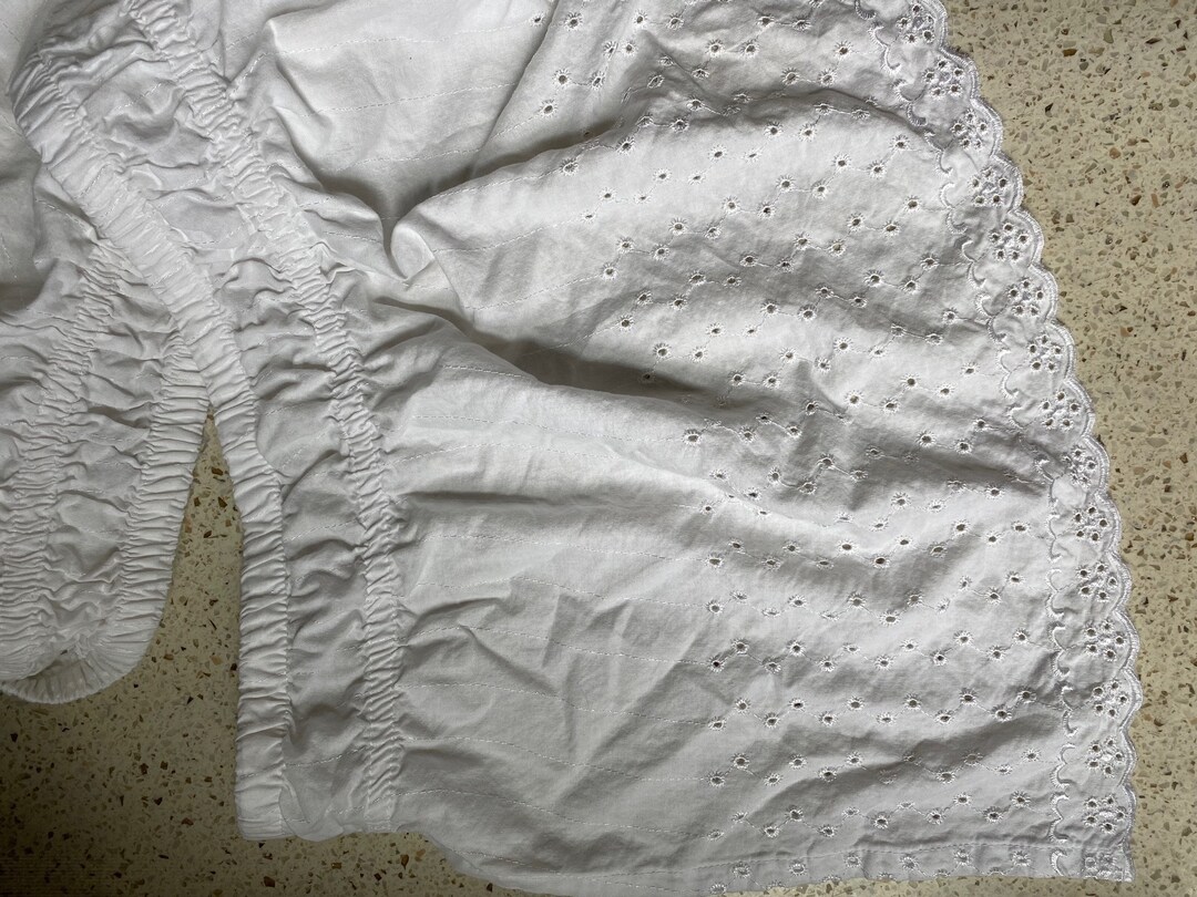 Very Wide Eyelet. White Eyelet Trim Fabric. 14 Inch Wide Trim. - Etsy