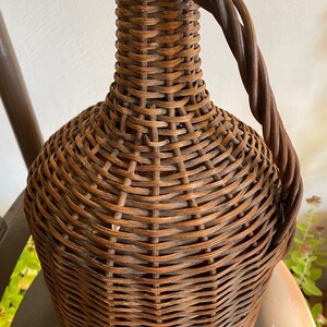 Large Demijohn Bottle. Wicker Wine Jug. 17 Inches Tall X 8.5 Inches ...
