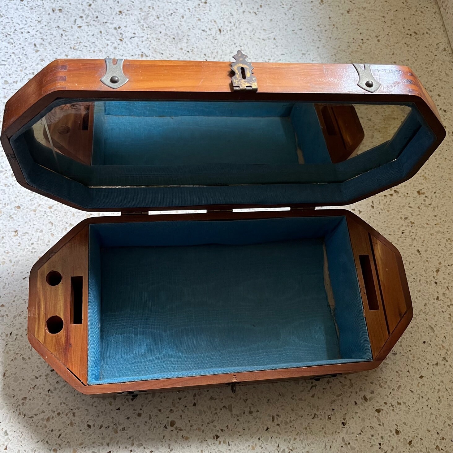 Wooden Octagon Box With Metal Details. Oblong Treasure - Etsy