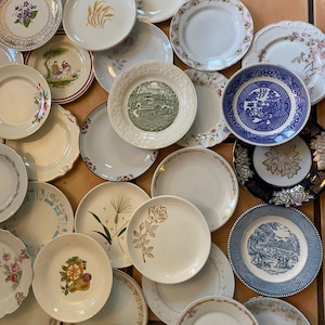 Set Small China Plates. Mix Match Dessert/cake Plates. Vintage Retro ...