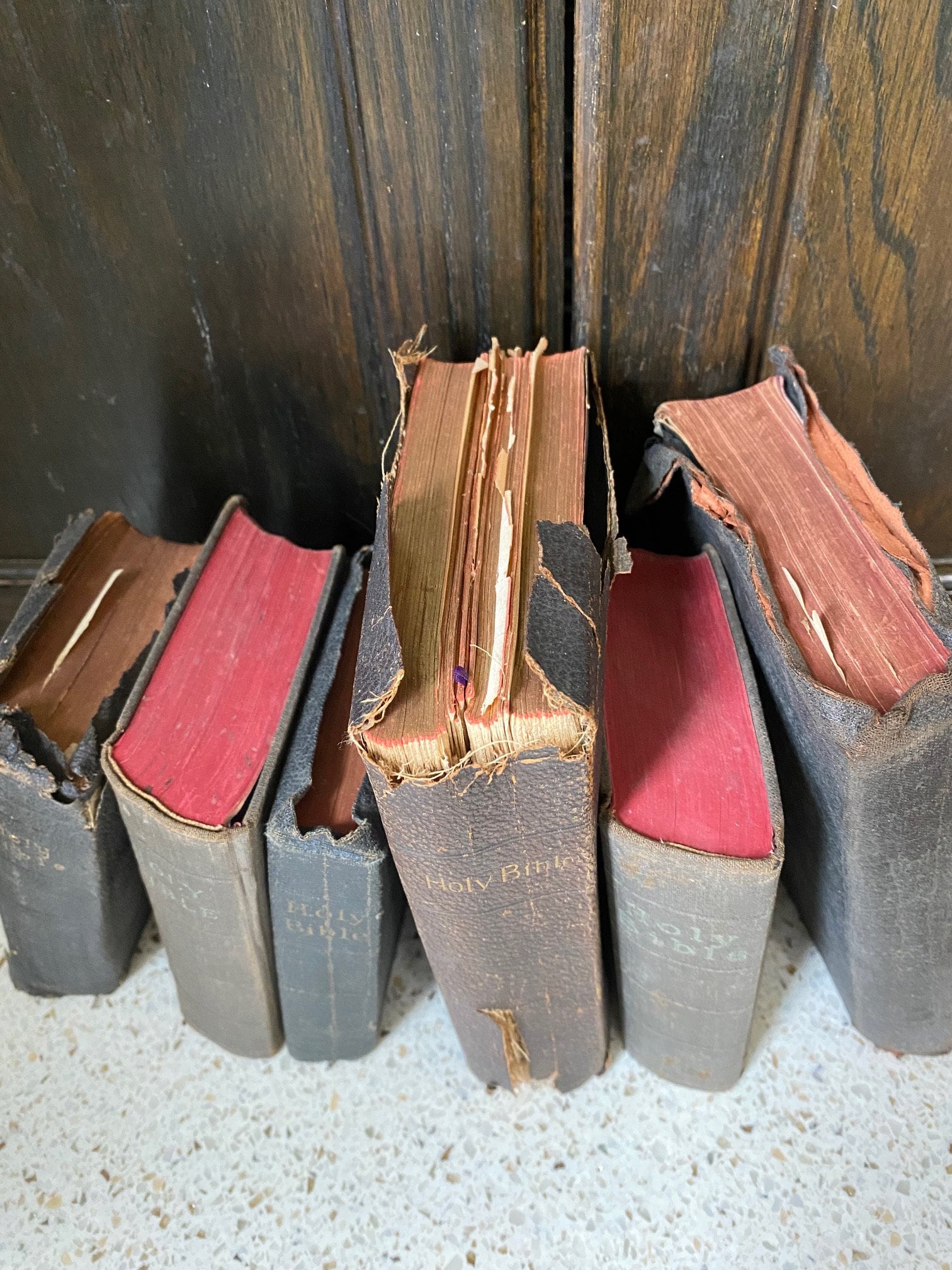 Antique Leather Bible. Small Worn Bibles. 1800, 1900s Antique ...