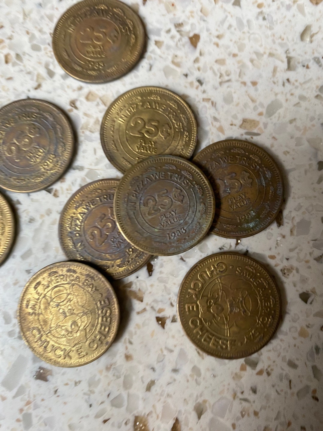 80s Chuck Cheese Token. Vintage Pizza Coins. Token Memorabilia. Metal ...