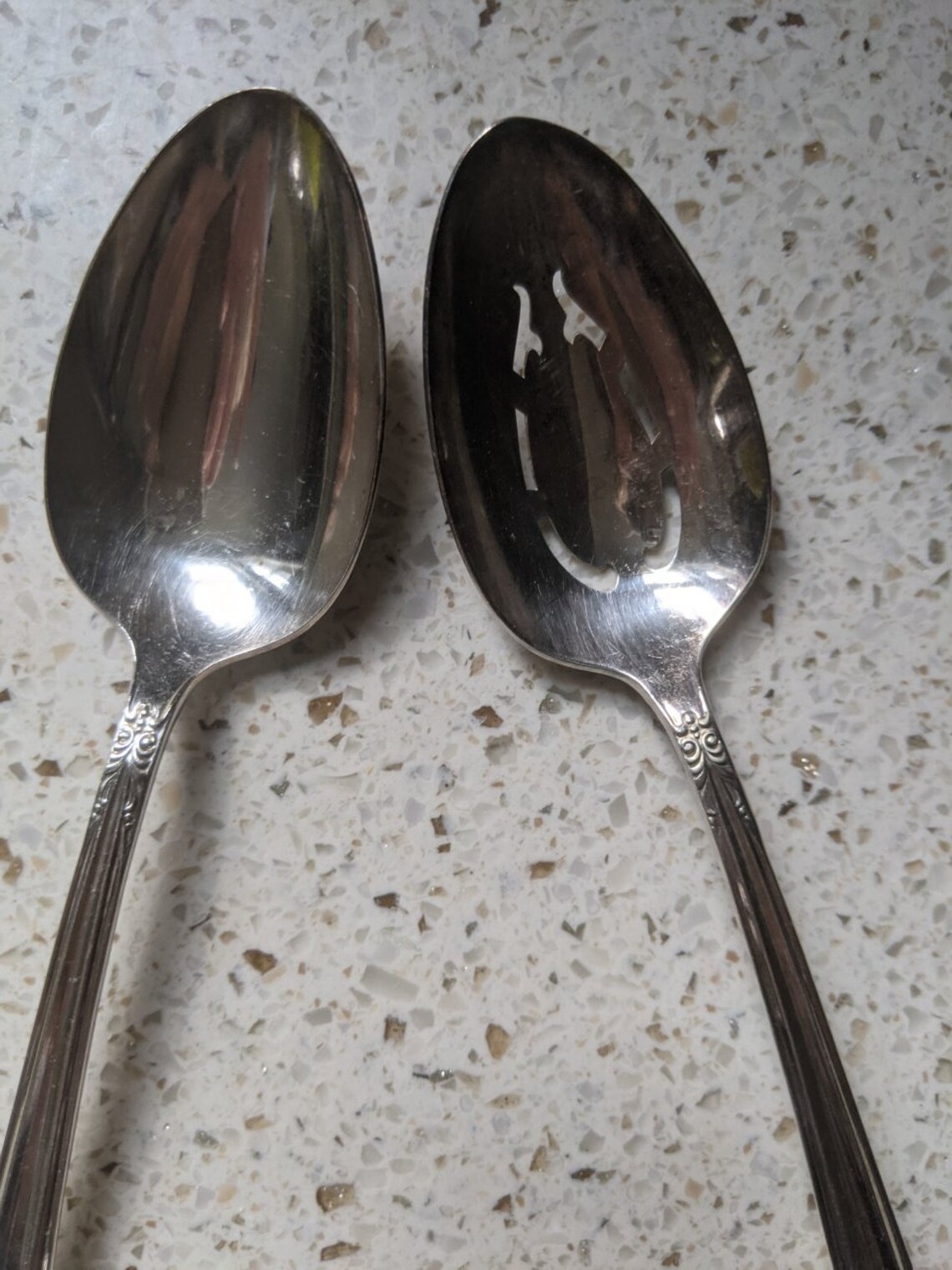 2 Silver Plate Serving Spoons. Holmes & Edwards Silver Plate | Etsy