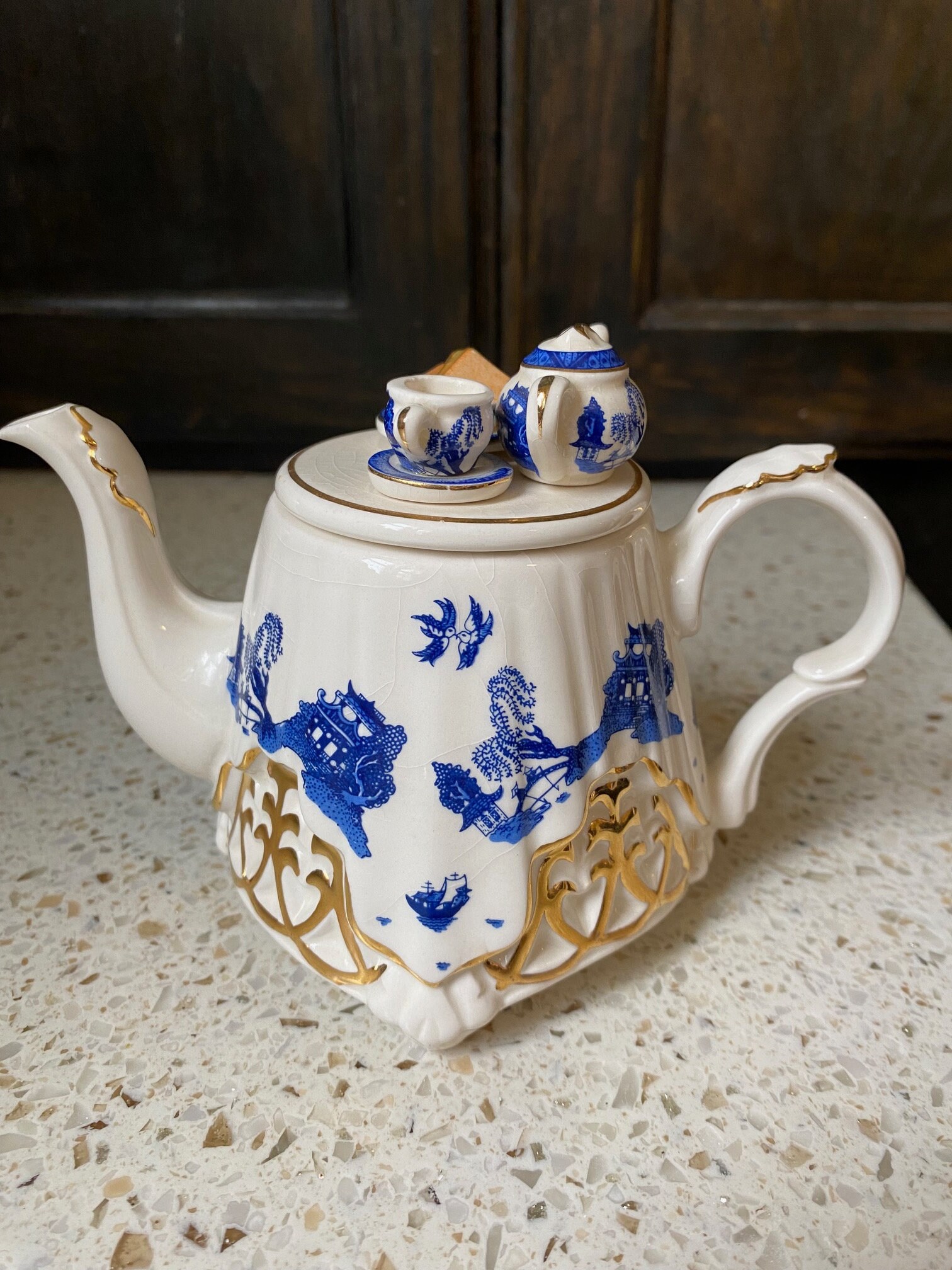 Cardew Blue Teapot. Blue White Teapot. Small English Chinese - Etsy