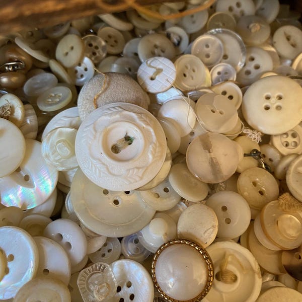 White Buttons - Etsy