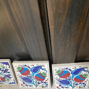 3 Vintage Turkish Tiles. Turkish Tulip Traditional Design Tiles. Blue ...
