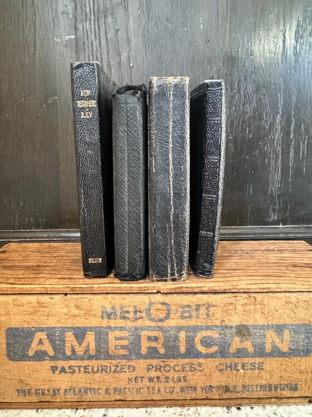 Small Leather Bible. Antique/old Small Black New Testament Bibles ...
