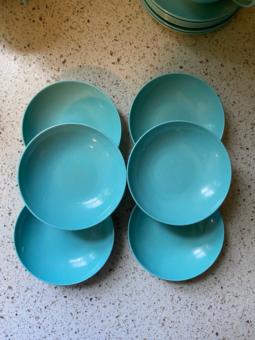 Aqua Melmac Dishes. Lot Melamine Dishes. Buy What You Want. Retro Mid ...