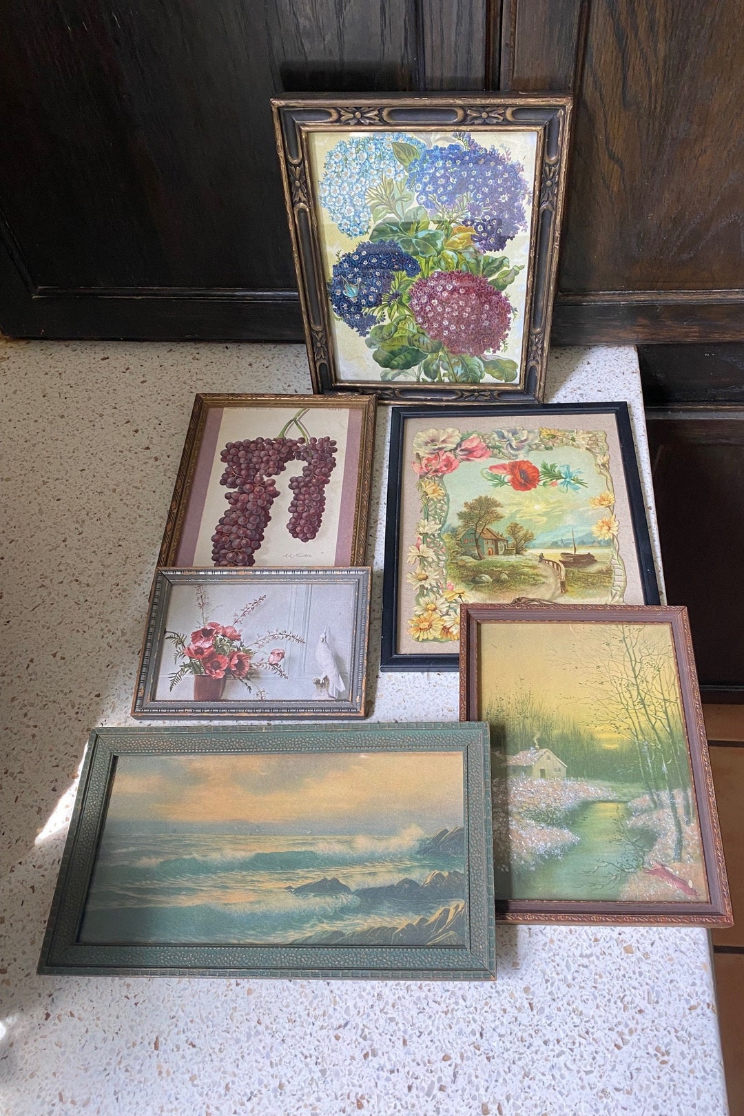 Antique Framed Art. Antique Ornate Frames. Vintage Artwork Framed. Old ...