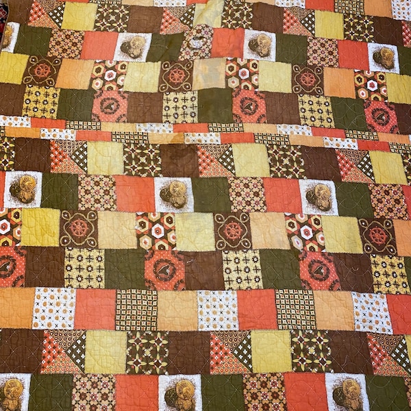 Retro Quilt - Etsy