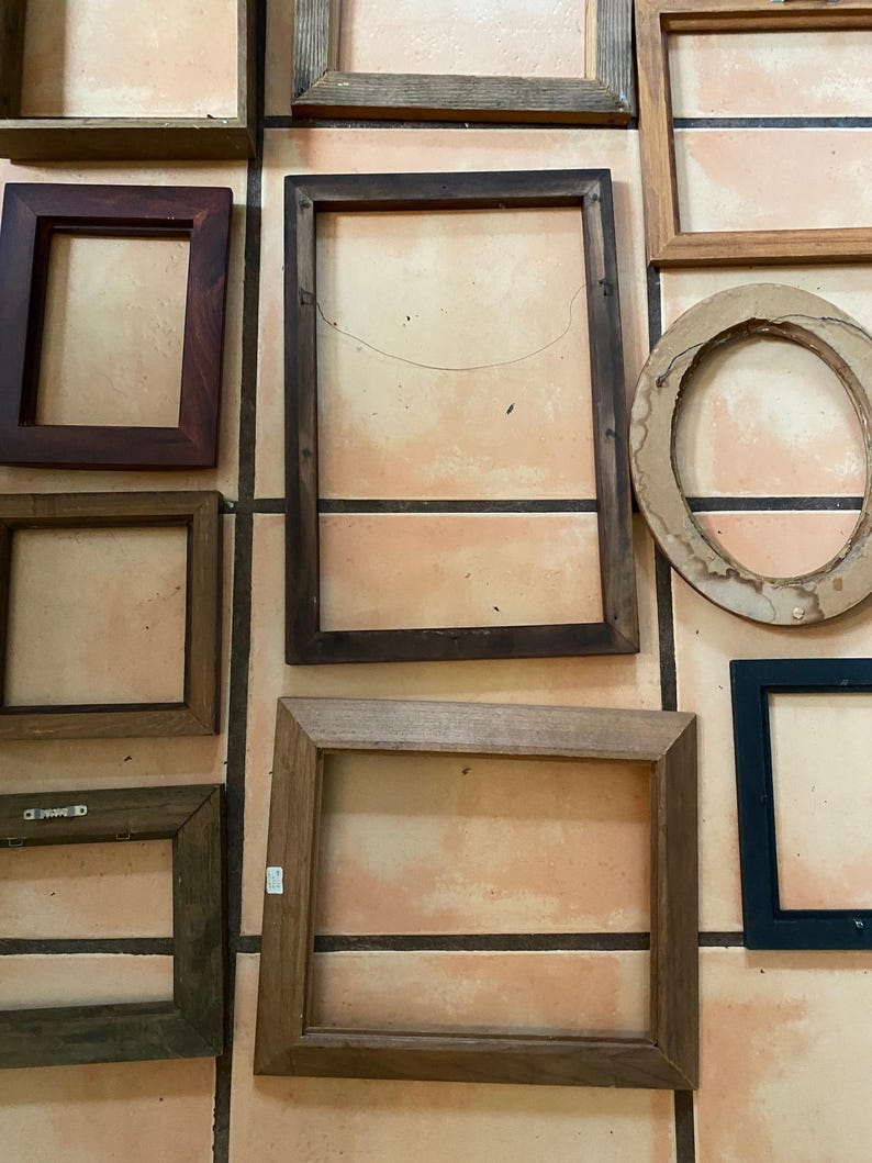 10 Simple Wood Frames. Simple Frames No Glass Various Sizes. Vintage ...