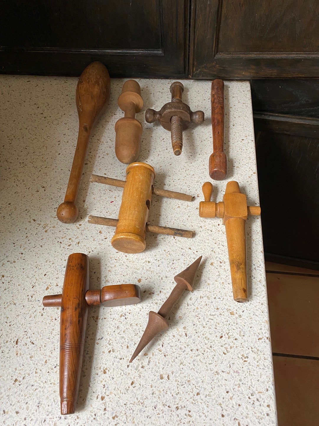 Vintage Wood Decor. Wood Kitchen Home Gadgets. Old Kitchen Tools ...