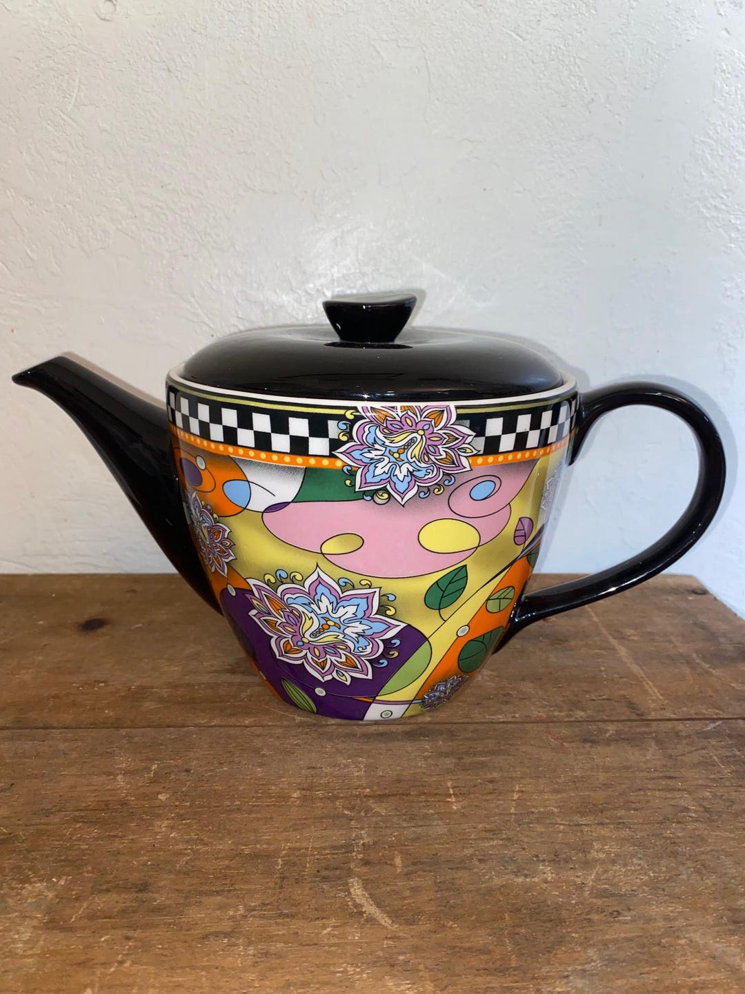 Jameson Tailor Teapot. Colorful Teapot. Retro, Hippie, Psychedelic ...