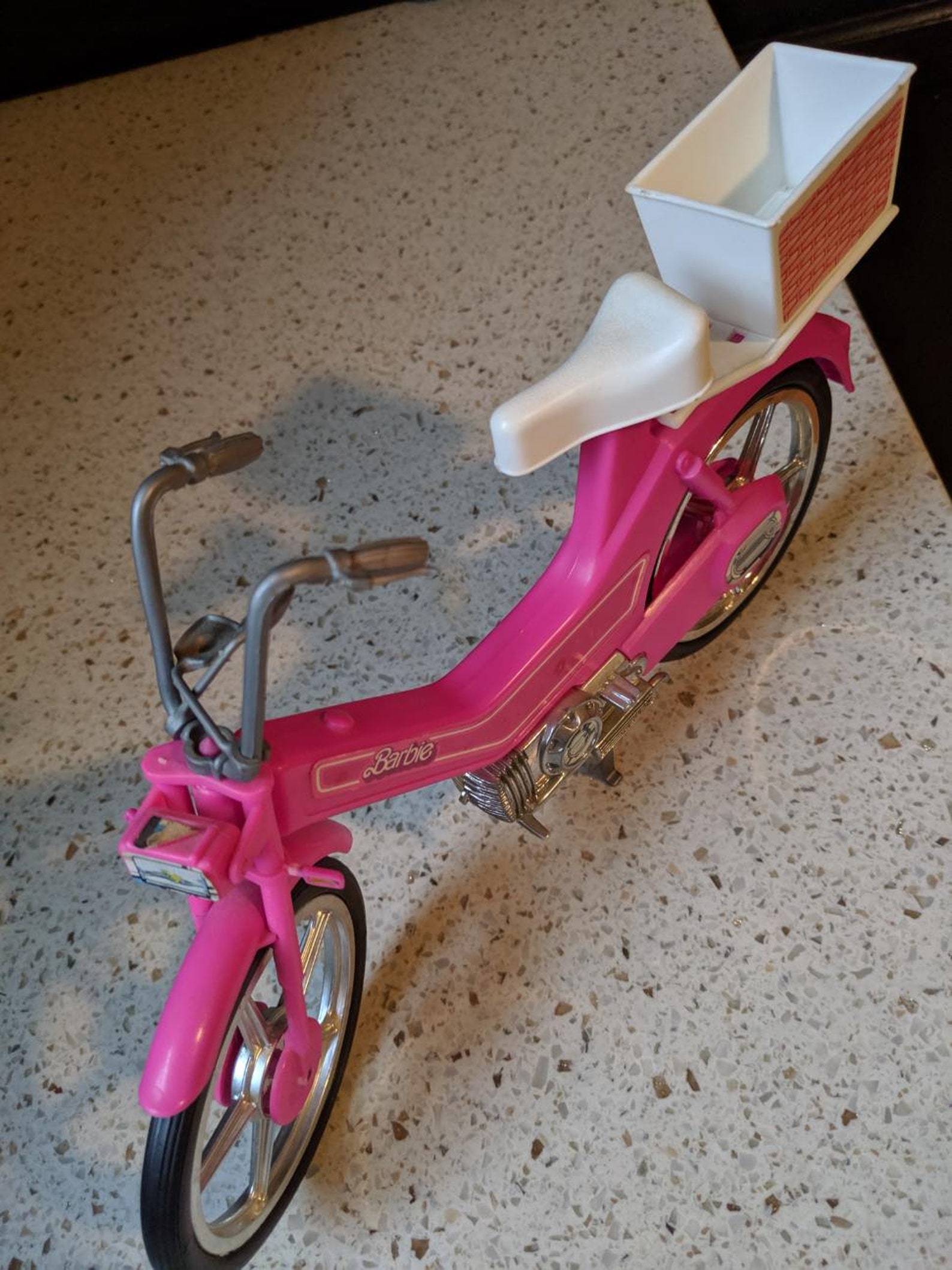 1980s Hot Pink Barbie Bike. Mattel Doll Bicycle With Wicker - Etsy
