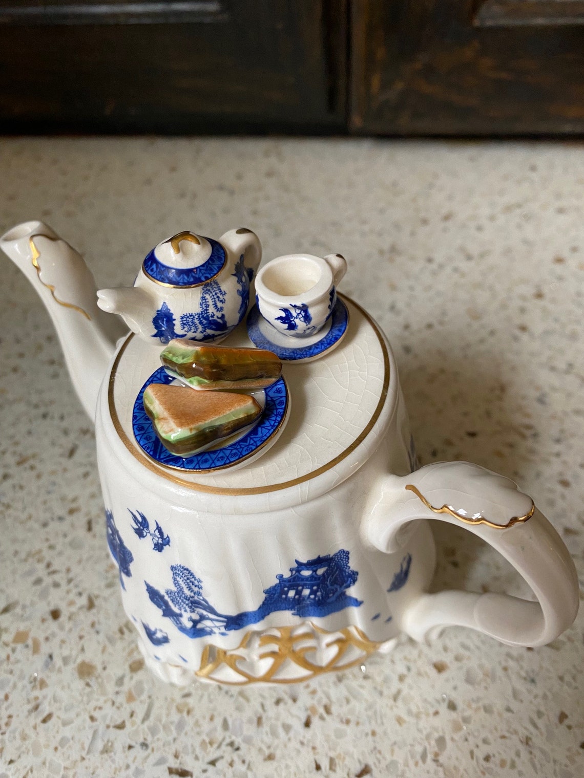 Cardew Blue Teapot. Blue White Teapot. Small English Chinese - Etsy