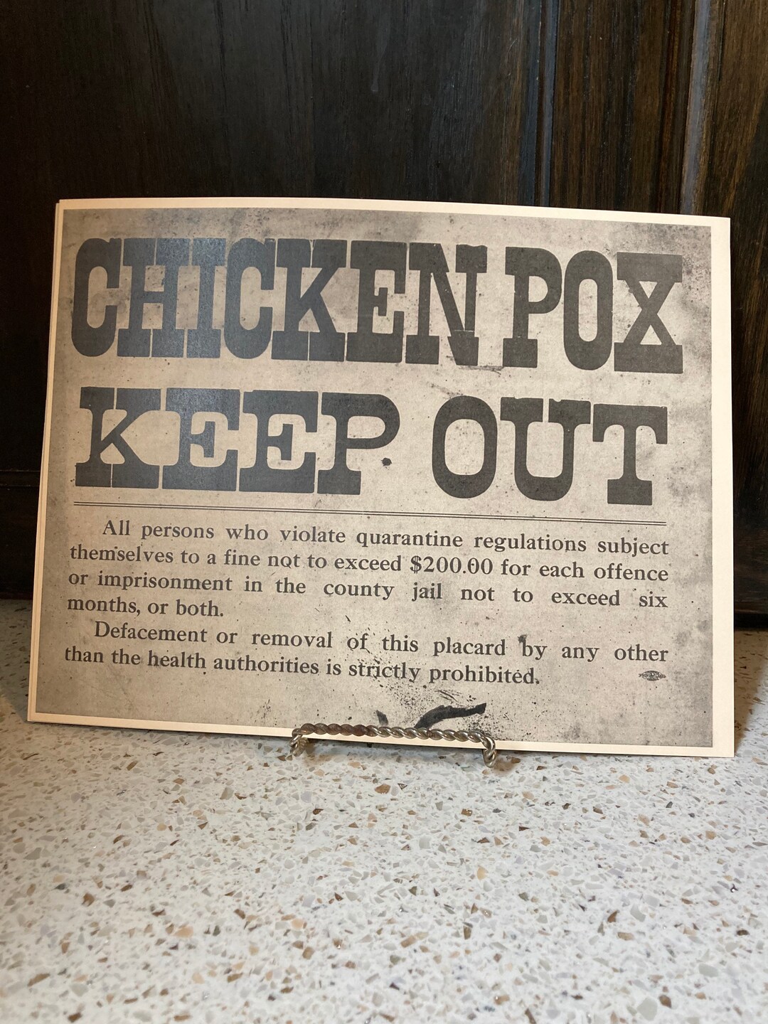 Disease Quarantine Sign. Chicken Pox Quarantine Sign. Chicken Pox ...