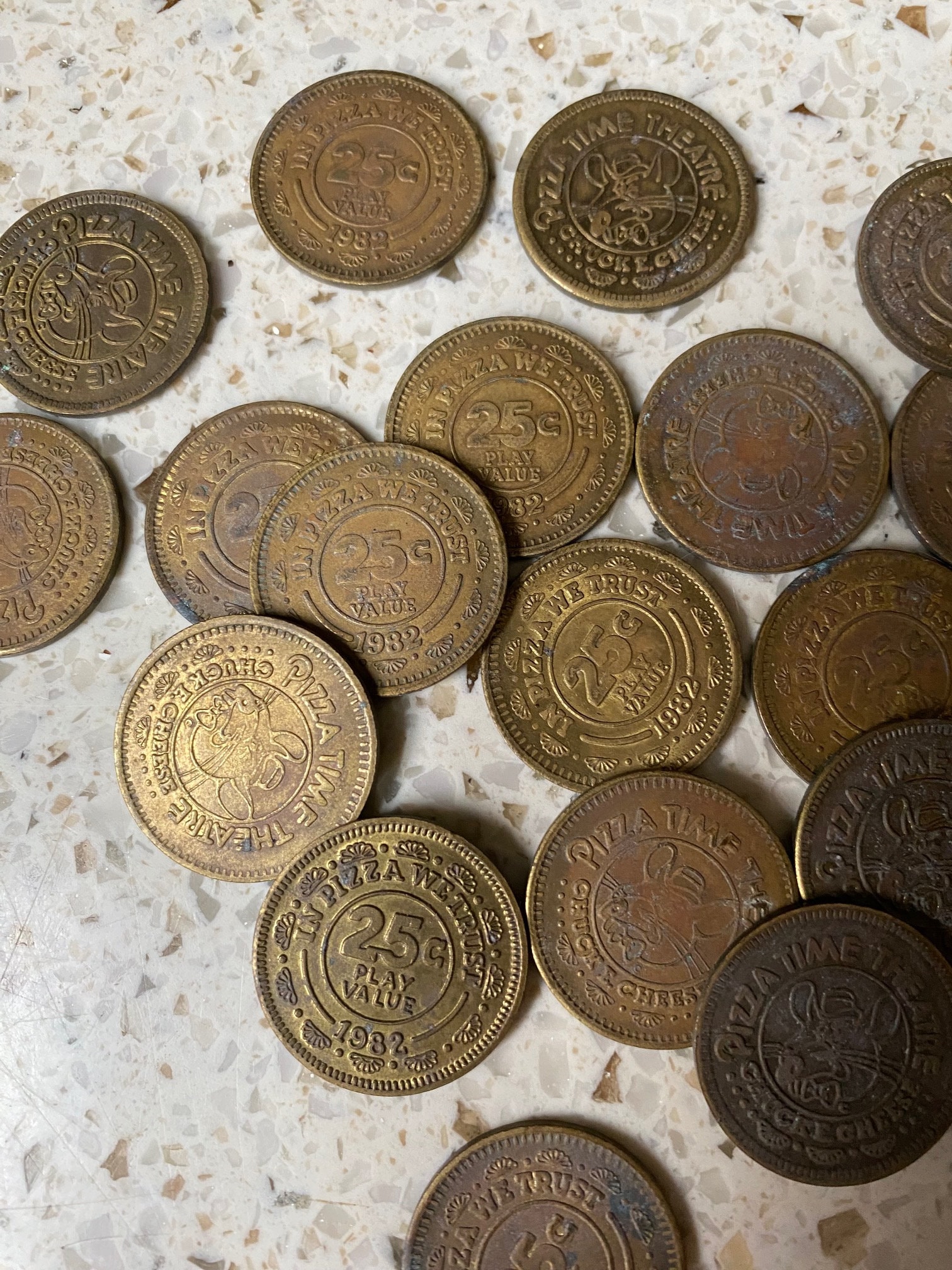 80s Chuck Cheese Token. Vintage Pizza Coins. Token Memorabilia. Metal ...